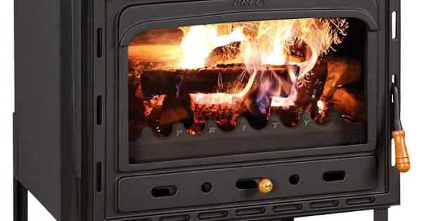 Камера за вграждане на твърдо гориво PRITY CF с въздуховод, чугунена ...